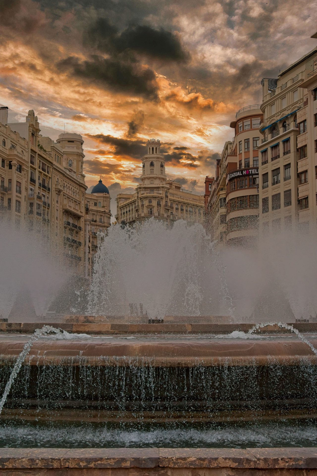 Valencia, Spain, beautiful sunset @Old City - ON1
