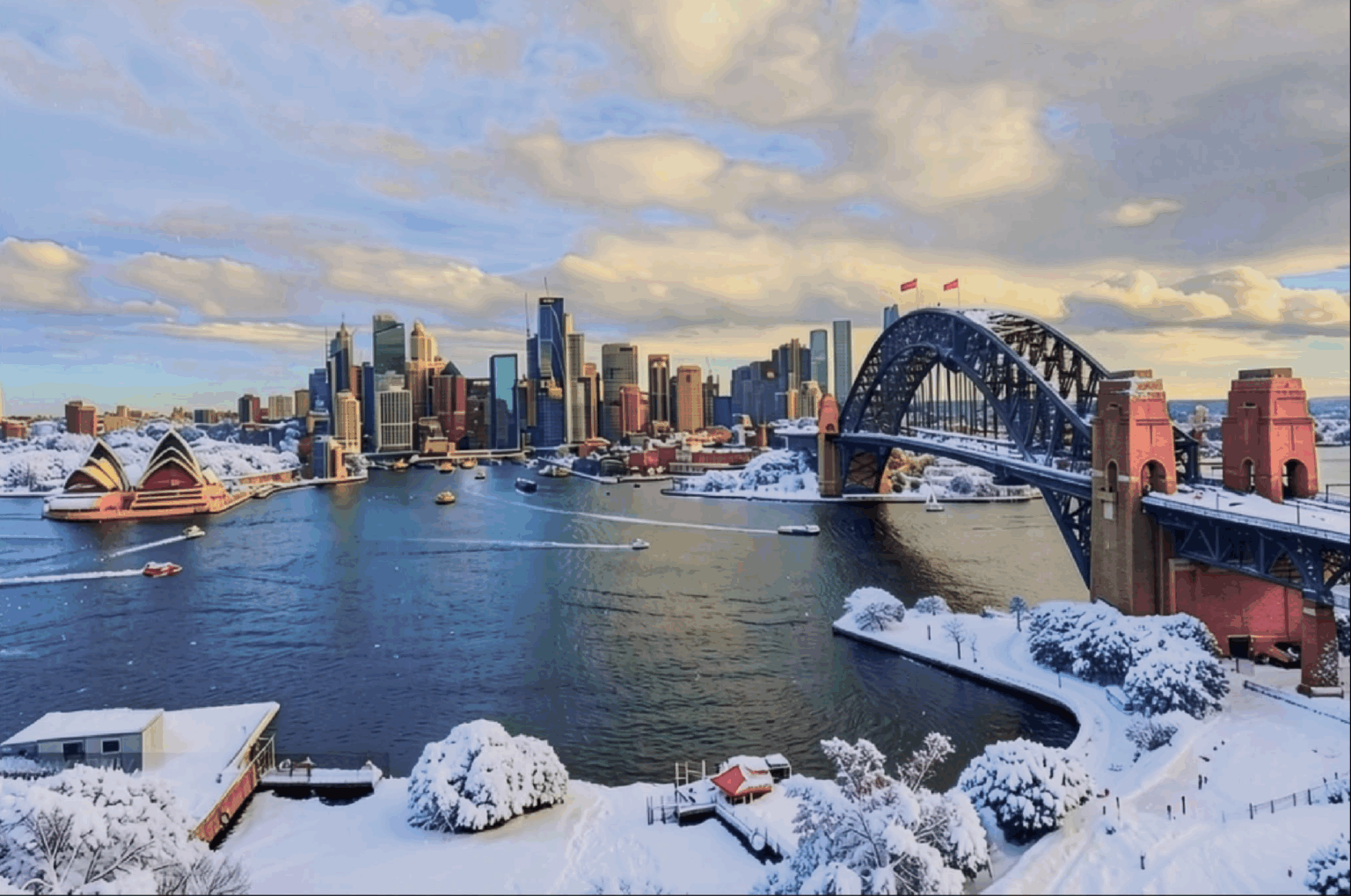 Snowing in Sydney for the first time ever! - ON1